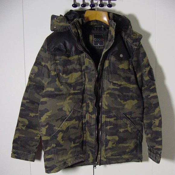 COOGI | Jackets & Coats | Coogi Cotton Camo Winter Hooded Puffer Jacket ...